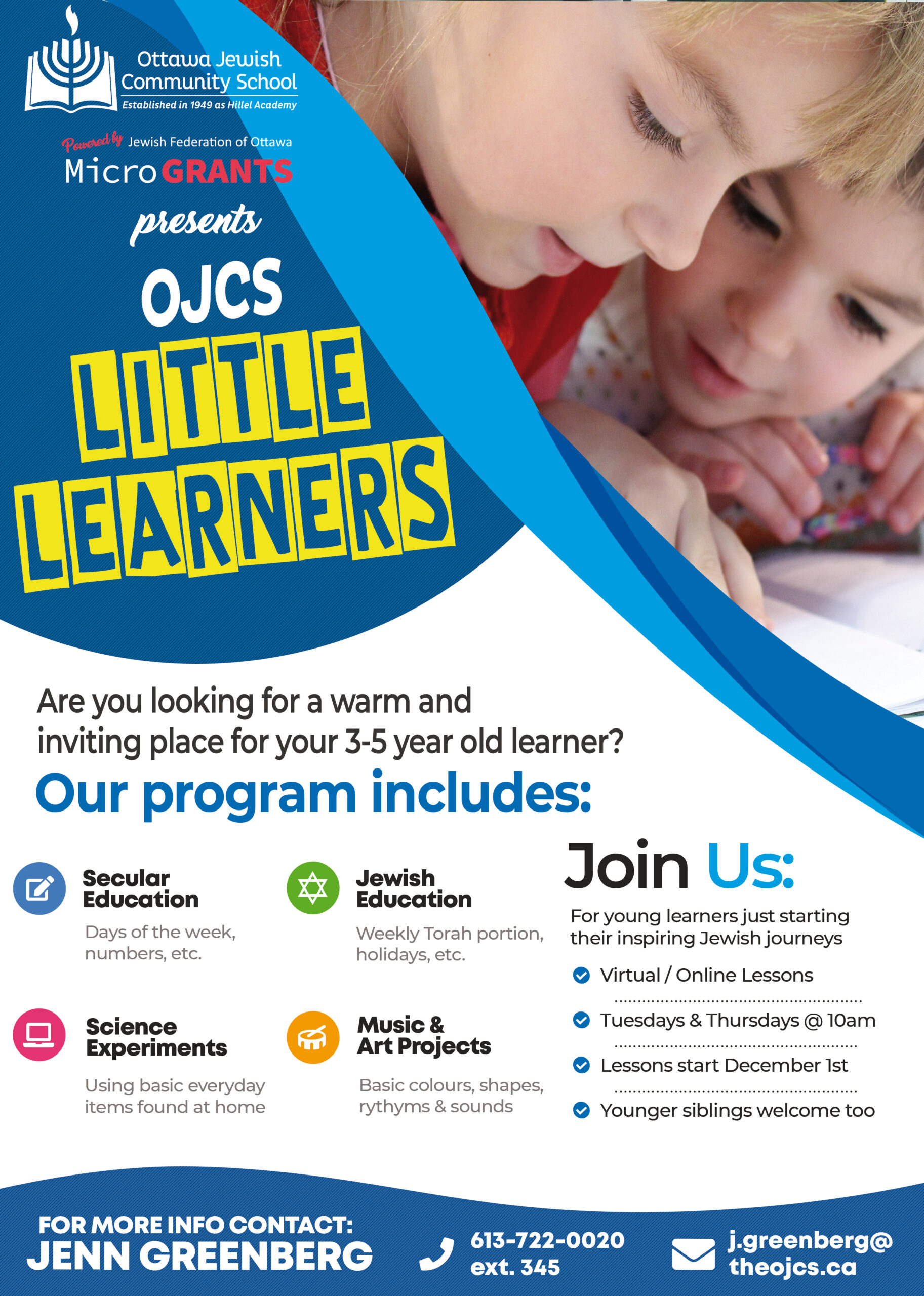Little Learners at OJCS – The Ottawa Jewish Community School